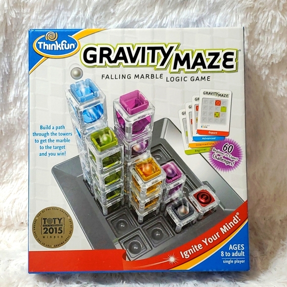 Thinkfun | Toys | Gravity Maze Falling Marble Logic Game Ages 8 To Adult Like New | Poshmark
